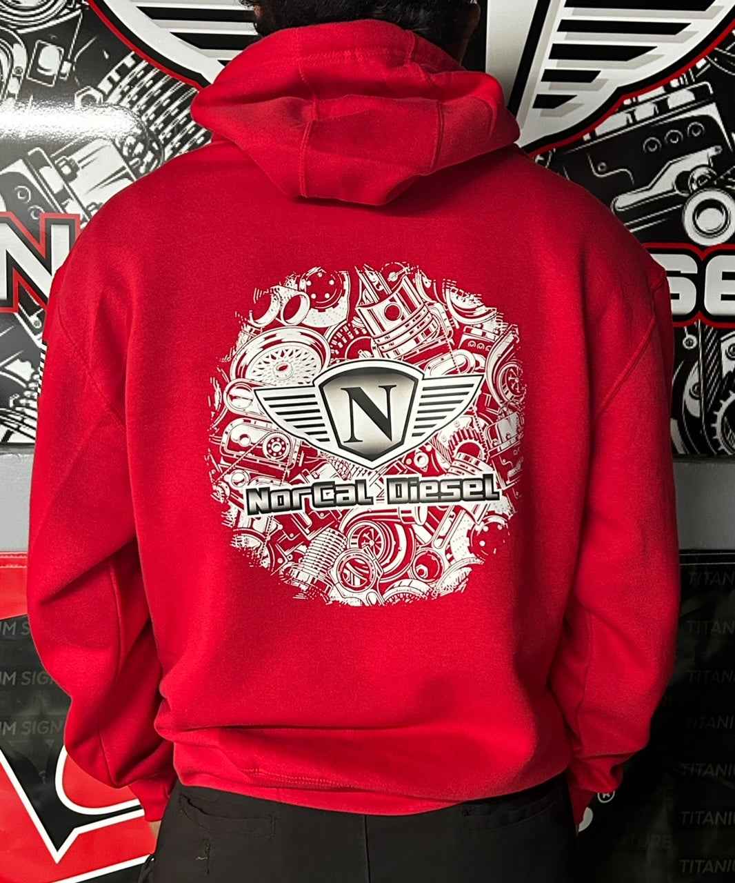 NORCAL DIESEL RED HOODIE – Norcal Diesel
